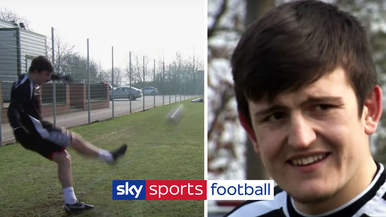 A 20 year old Harry Maguire aces the Two-Footed Corner Challenge ⚽ ...