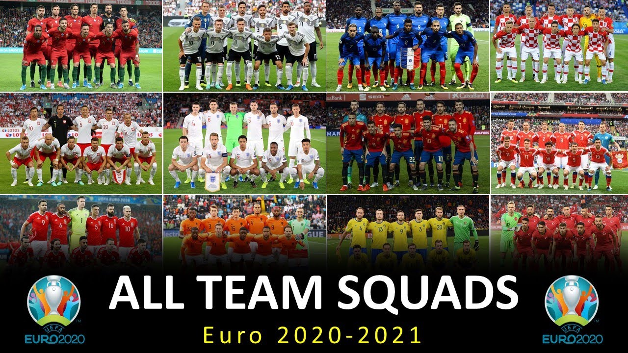 UEFA Euro 2020-2021 All Teams Squads: 24 Teams Players List - EUCUP